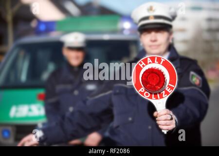 Traffic police stop sign controlling traffic, Bombay, Mumbai ...