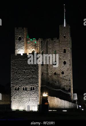 Rochester , Kent at Night Stock Photo - Alamy