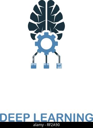 Deep Learning icon from artificial intelligence collection. Simple line ...