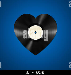 An illustration of an vinyl record in heart shape Stock Photo - Alamy