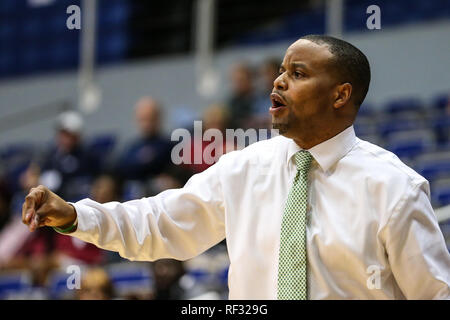 Jacksonville Dolphins head coach Darnell Haney during an NCAA women's ...