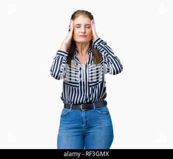 Senior woman in shirt suffering from back pain at home Stock Photo - Alamy