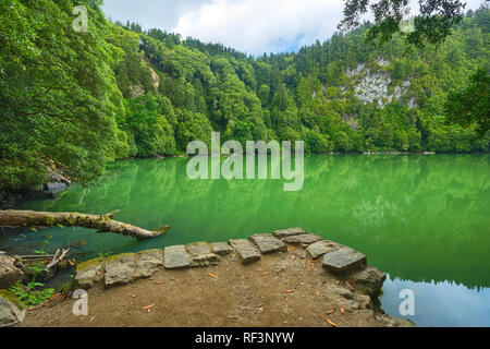 Lagoa do Congro lake at Sao Miguel island, Azores, Portugal Stock Photo ...