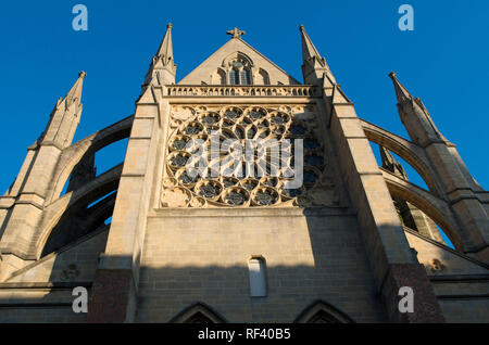 Lancing College Chapel rose window and organ Stock Photo - Alamy