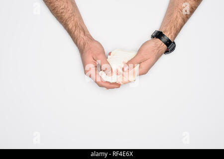 top view of man counting russian money near table Stock Photo - Alamy