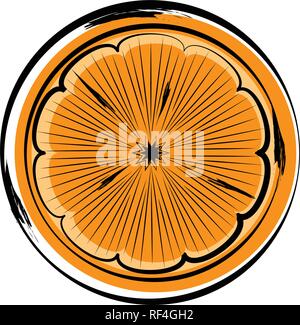 Front view of a cut orange Stock Vector Image & Art - Alamy
