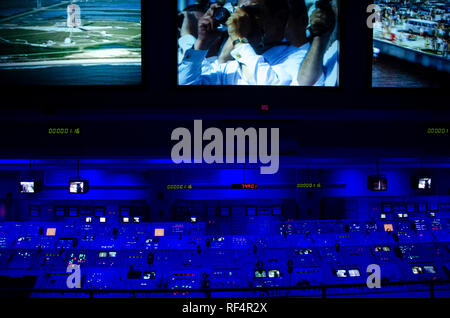 Command station for launching missiles. Space missions control center ...