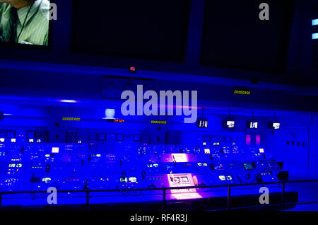 Command station for launching missiles. Space missions control center ...