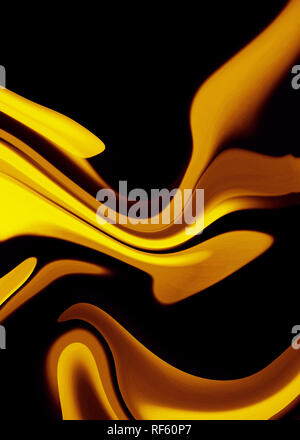 Abstract liquid gold design pattern. Graphic painting in golden color ...