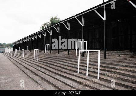 Covered terracing at Bromley FC Football Ground, Hayes Lane, Bromley ...