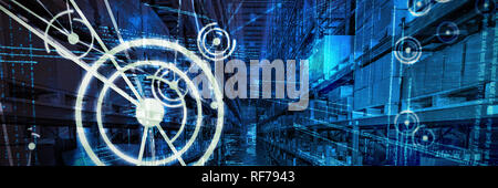 Composite image of binary codes and lines Stock Photo - Alamy