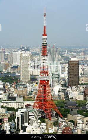 Tokyo Tower, districts Shinbashi, Shiba and Daimon, Tokyo, Japan Stock Photo - Alamy