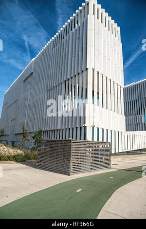 Details of modern architecture, the EDP Headquarters building of ...