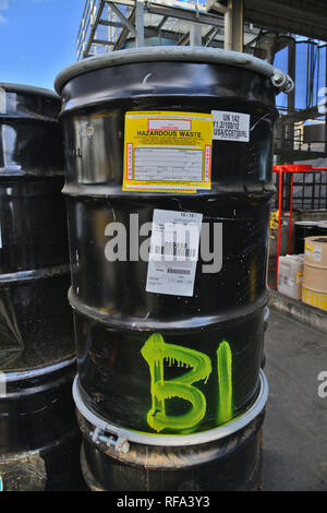 Hazardous Waste Disposal Barrels Stock Photo: 127360950 - Alamy