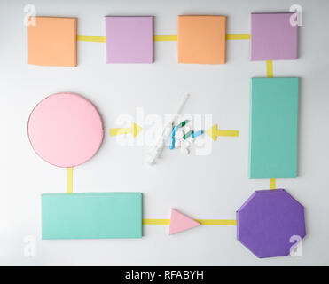 Colorful Flowchart Diagram Stock Photo - Alamy