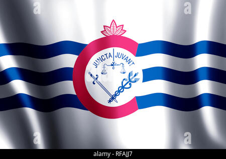Cincinnati Ohio stylish waving and closeup flag illustration. Perfect ...