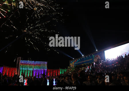 January 23, 2019 - Students attend the graduation ceremony for ...
