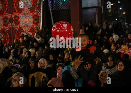 January 23, 2019 - Students attend the graduation ceremony for ...