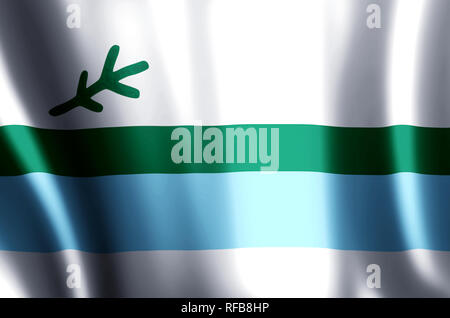 Labrador stylish waving and closeup flag illustration. Perfect for ...