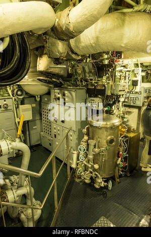 The equipment of the Nuclear submarine Redoutable of French Navy in the ...