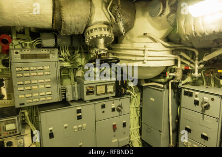 The equipment of the Nuclear submarine Redoutable of French Navy in the ...