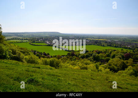Vierw of Princes Risborough from Whiteleaf Cross, Whiteleaf Hill ...