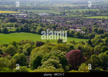 Vierw of Princes Risborough from Whiteleaf Cross, Whiteleaf Hill ...