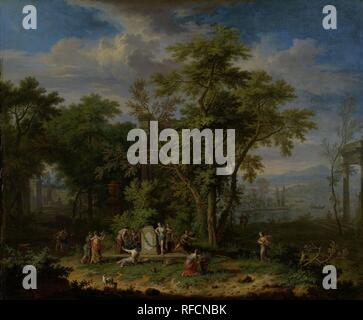 This painting by Jan van Huysum, 'Arcadian Landscape with Saints Peter ...