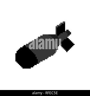 Torpedo pixel art isolated. Nuclear bomb 8 bit. pixelated Vector illustration Stock Vector Image ...