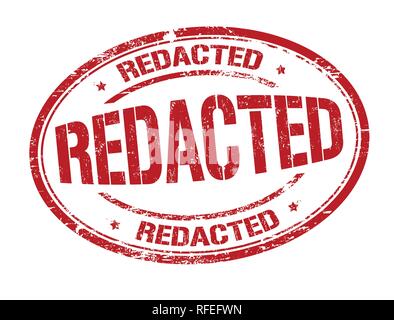 File redacted sign or stamp on white background, vector illustration ...