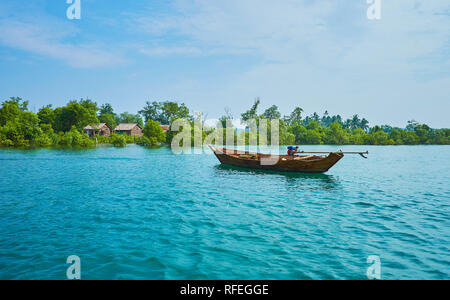 rocks and small river in the village Stock Photo - Alamy