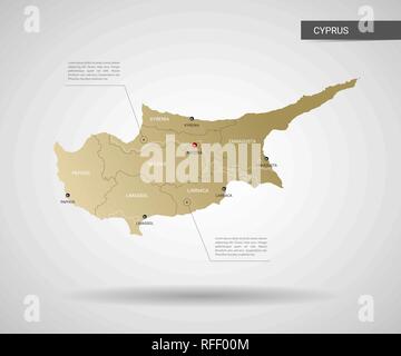 Cyprus map. Borders of Cyprus for your infographic. Vector country ...