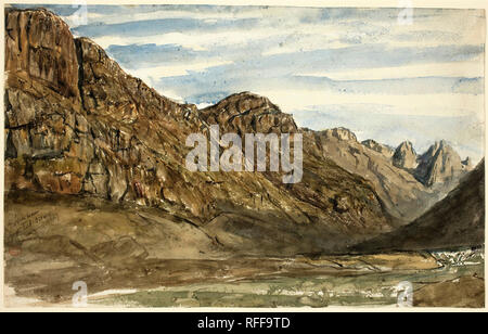 Rock Cliffs along the Romanche, 1858 Stock Photo - Alamy