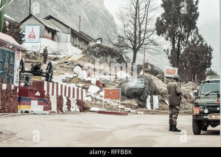 Border Post Sikkim India Stock Photo - Alamy