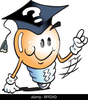 Student light bulb character cartoon with pencil Stock Vector Image ...