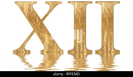 Roman numeral XII, duodecim, 12, twelve, isolated on white background ...