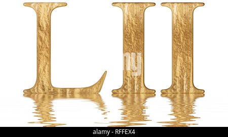 Roman numeral LII, duo et quinquaginta, 52, fifty two, isolated on ...