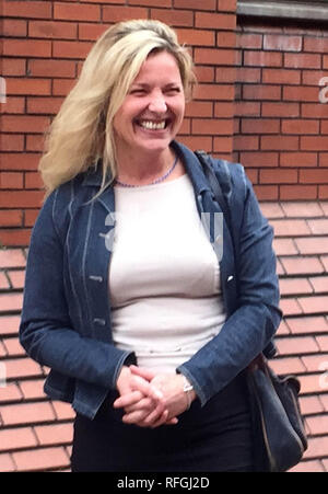 BEST QUALITY AVAILABLE Carol Higgins smiles outside Leeds Crown Court ...