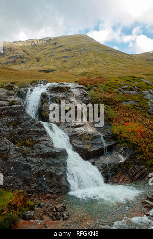 Meeting of Three Waters waterfall, Glencoe, Scotland Stock Photo - Alamy