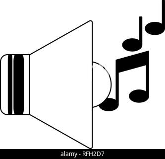 music bullhorn with notes Stock Vector Image & Art - Alamy