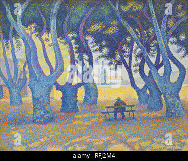 Paul Signac, Place des Lices, St. Tropez, Post-Impressionist landscape ...