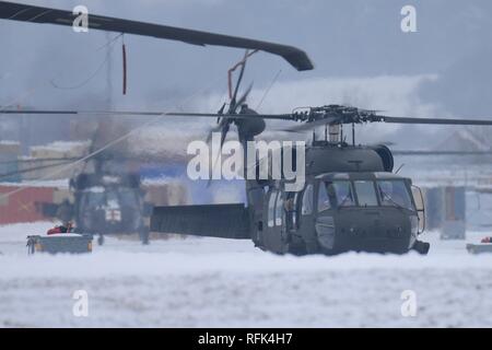 A HH-60 medevac helicopter from Fox Company 1-214th Aviation Regiment ...