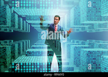 Big data concept with data mining analyst Stock Photo - Alamy
