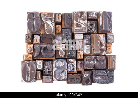 wooden font isolated on white background Stock Photo - Alamy