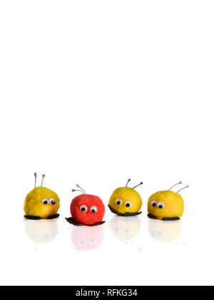 Furry bugs on white background Stock Photo - Alamy