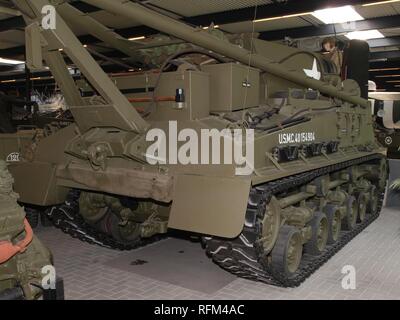 A Baldwin Locomotive Works M32B3 Tank Recovery Vehicle, showcasing ...