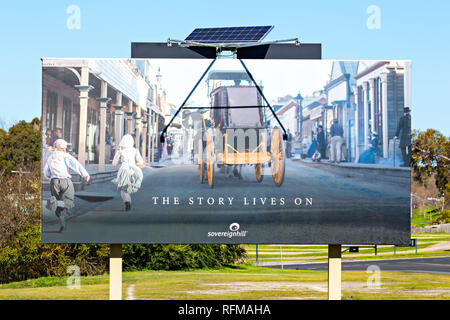 Sovereign Hill depicts the early gold rush days in Ballarat of the 1850 ...