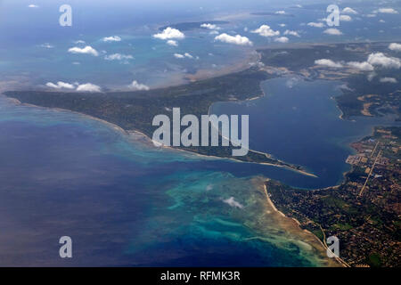 Mikindani Bay, aerial view, Mtwara Division, Tanzania Stock Photo - Alamy