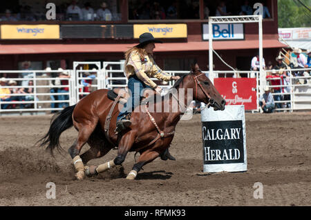 Barrel Racing, Calgary Stampede, Alberta, Canada Stock Photo - Alamy