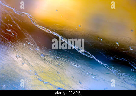 colorful refraction in a block of ice Stock Photo - Alamy